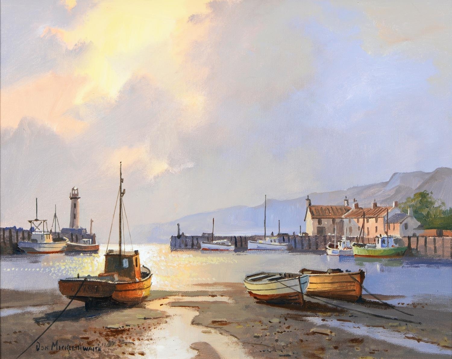 Don Micklethwaite | - Harbour Scene at Sunset, (1936) | MutualArt