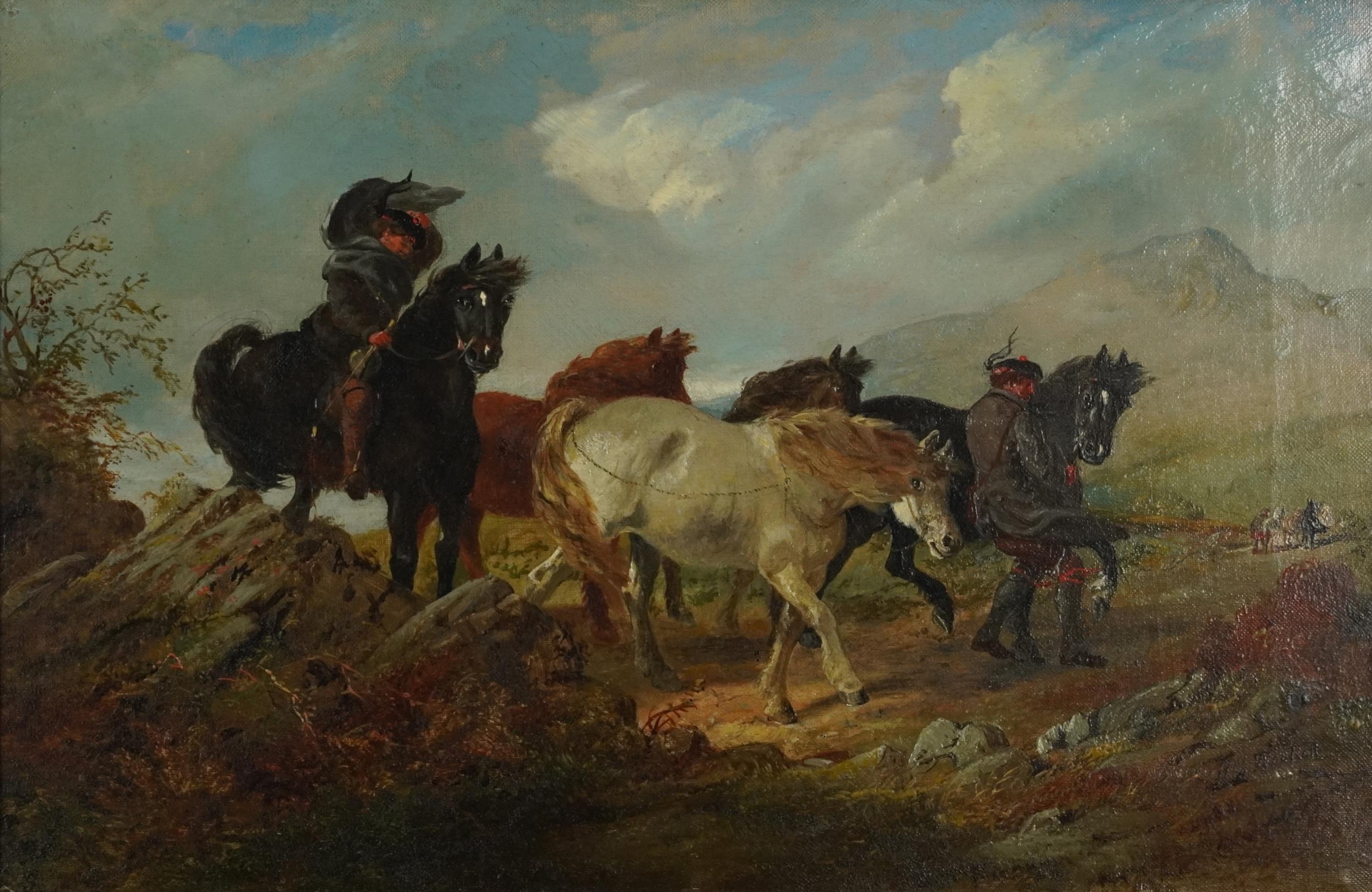 Henry Charles Woollett | A Windy Day in the Highlands (19th Century ...
