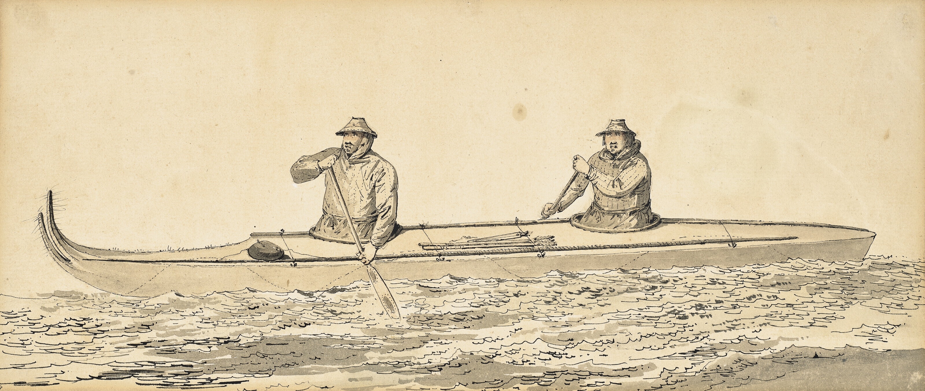 John Webber | People of Prince William Sound in their Canoes | MutualArt