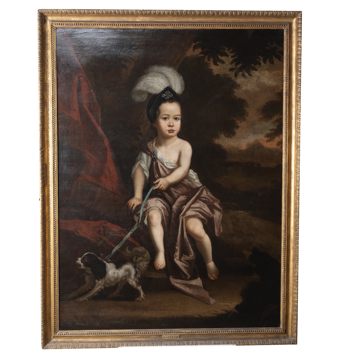 Godfrey Kneller | Portrait of Child with Dog (1646) | MutualArt