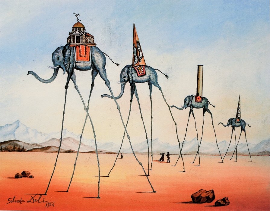 Salvador Dalí | Elephants Giraffes | MutualArt