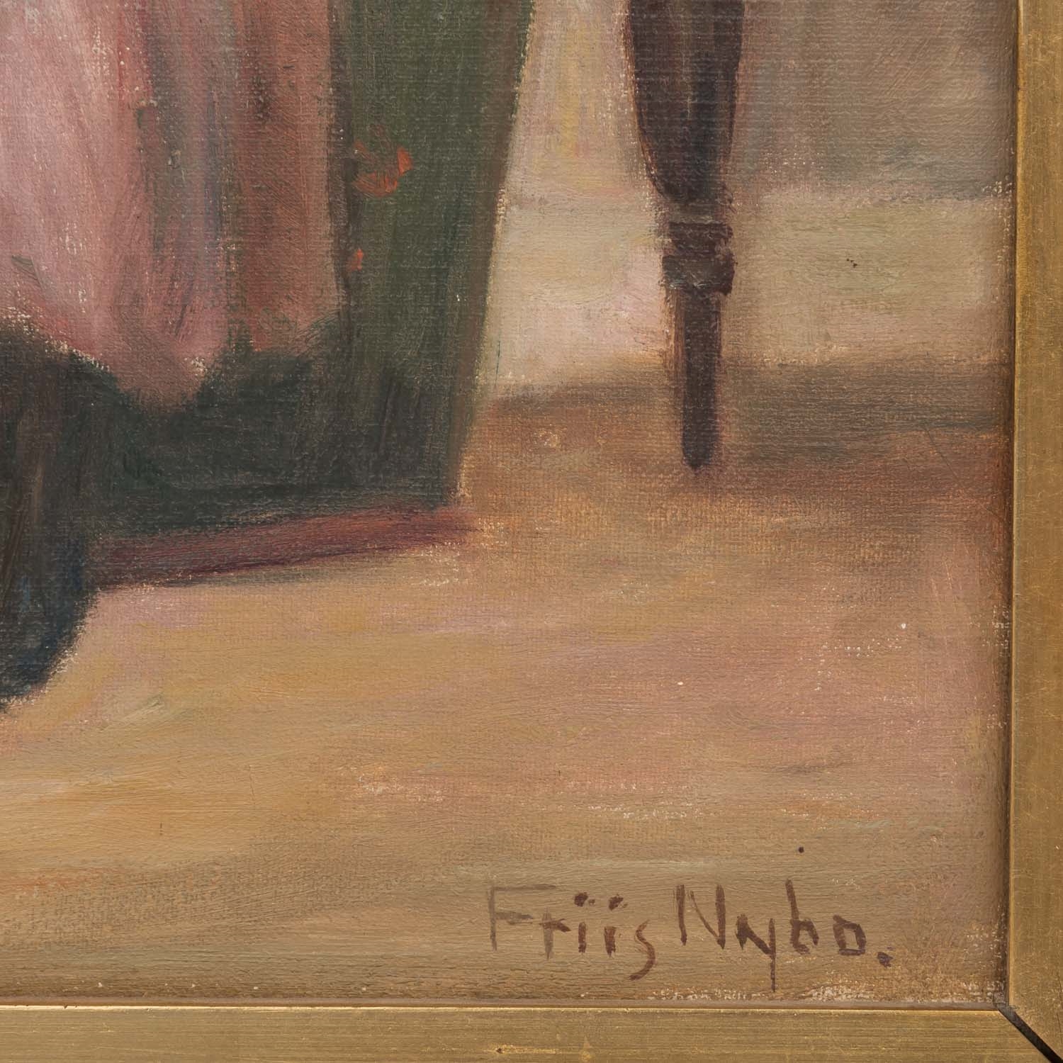 Poul Friis Nybo | Girl sitting on a chest | MutualArt