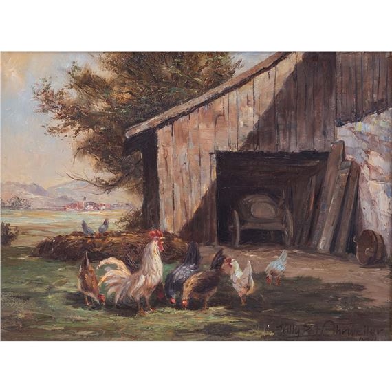 Willy Peter Ahrweiler | Chicken cattle in the garden behind the house ...