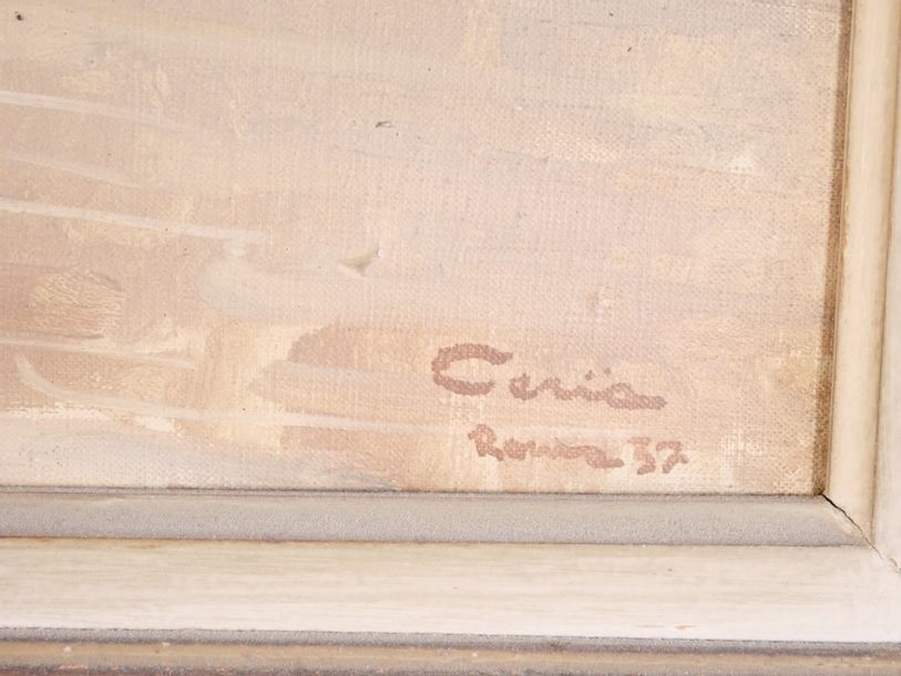 Edmond Ceria | View of Castel Sant'Angelo and St. Peter's in Rome (1937 ...