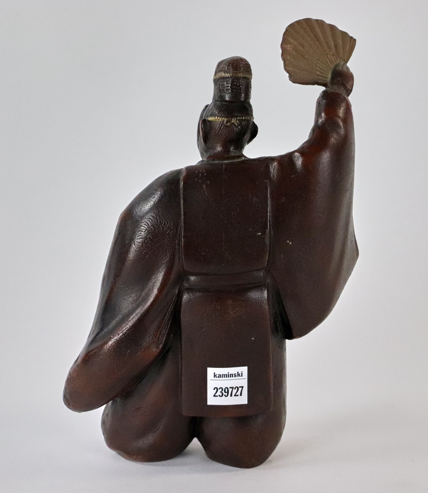 Unknown | Bronzed Figure of Japanese Masked Actor | MutualArt