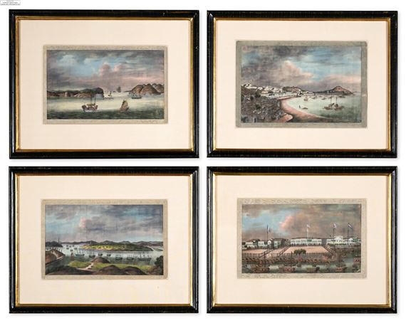 Tingqua | Six scenes taken in Canton: Lamqua's studio; Howqua's garden ...