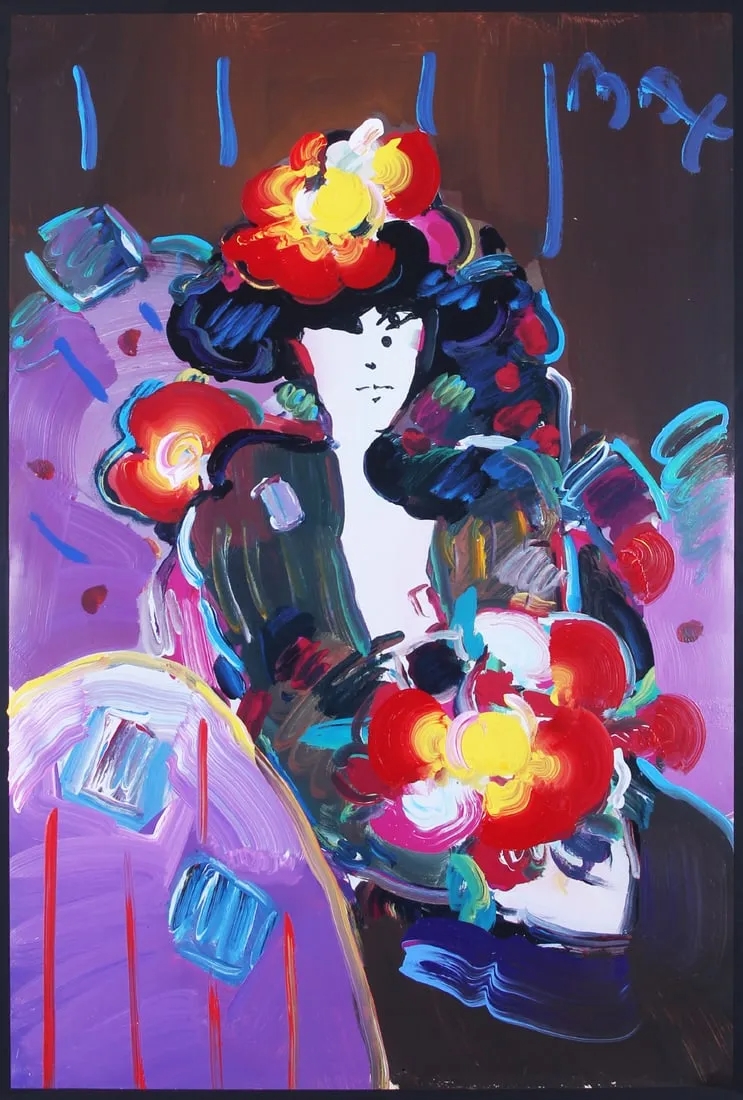 Peter Max | BROWN LADY (1998) | MutualArt