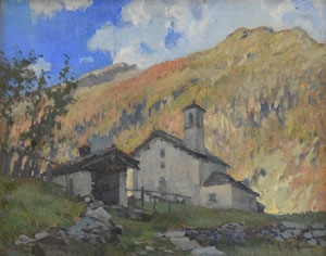 Carlo Bossone | Mountain landscape | MutualArt