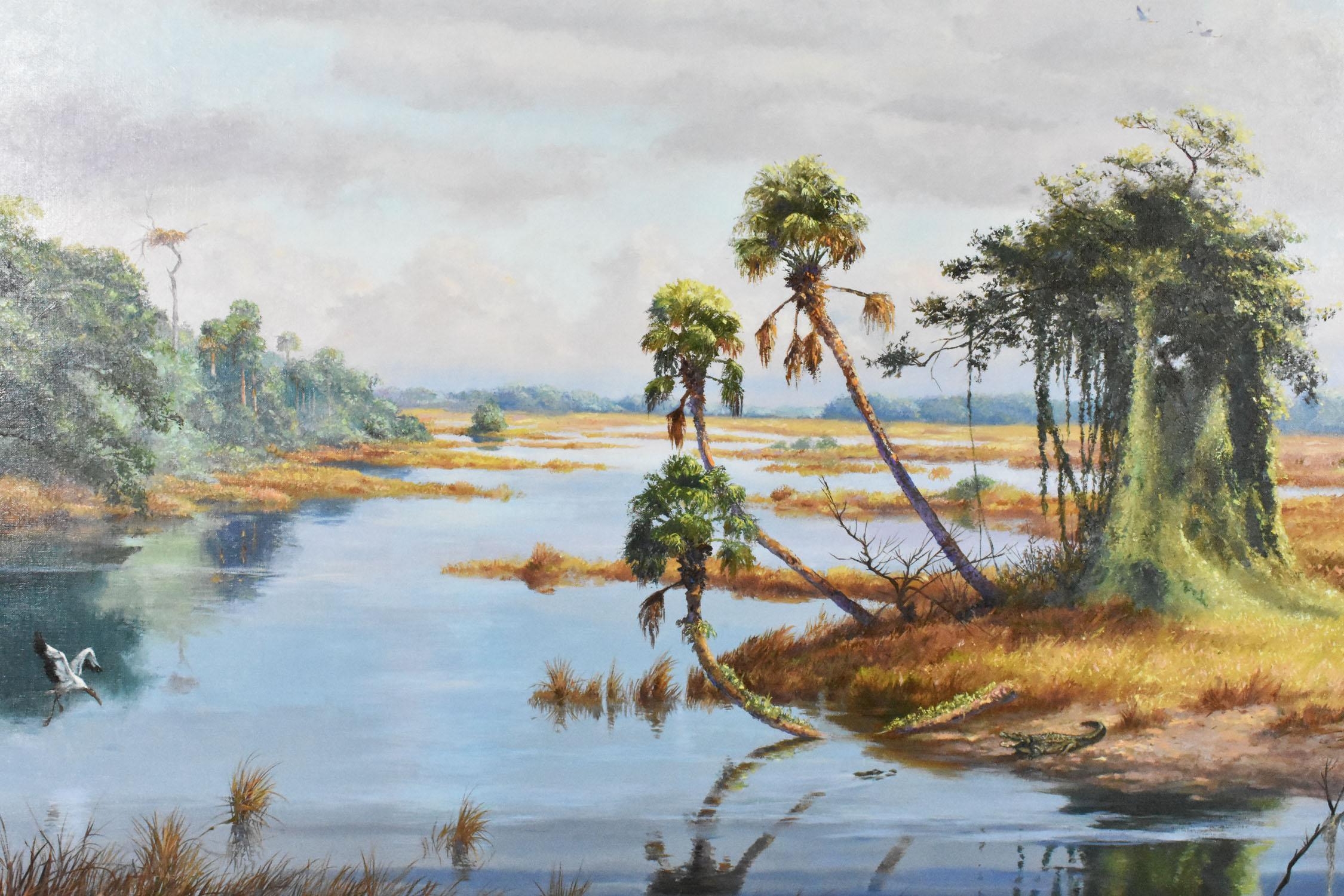 James Frederick Hutchinson | Everglades Landscape with Alligators (1987 ...