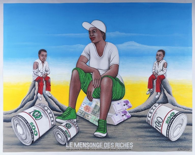 Chéri Samba | The lie of the rich | MutualArt