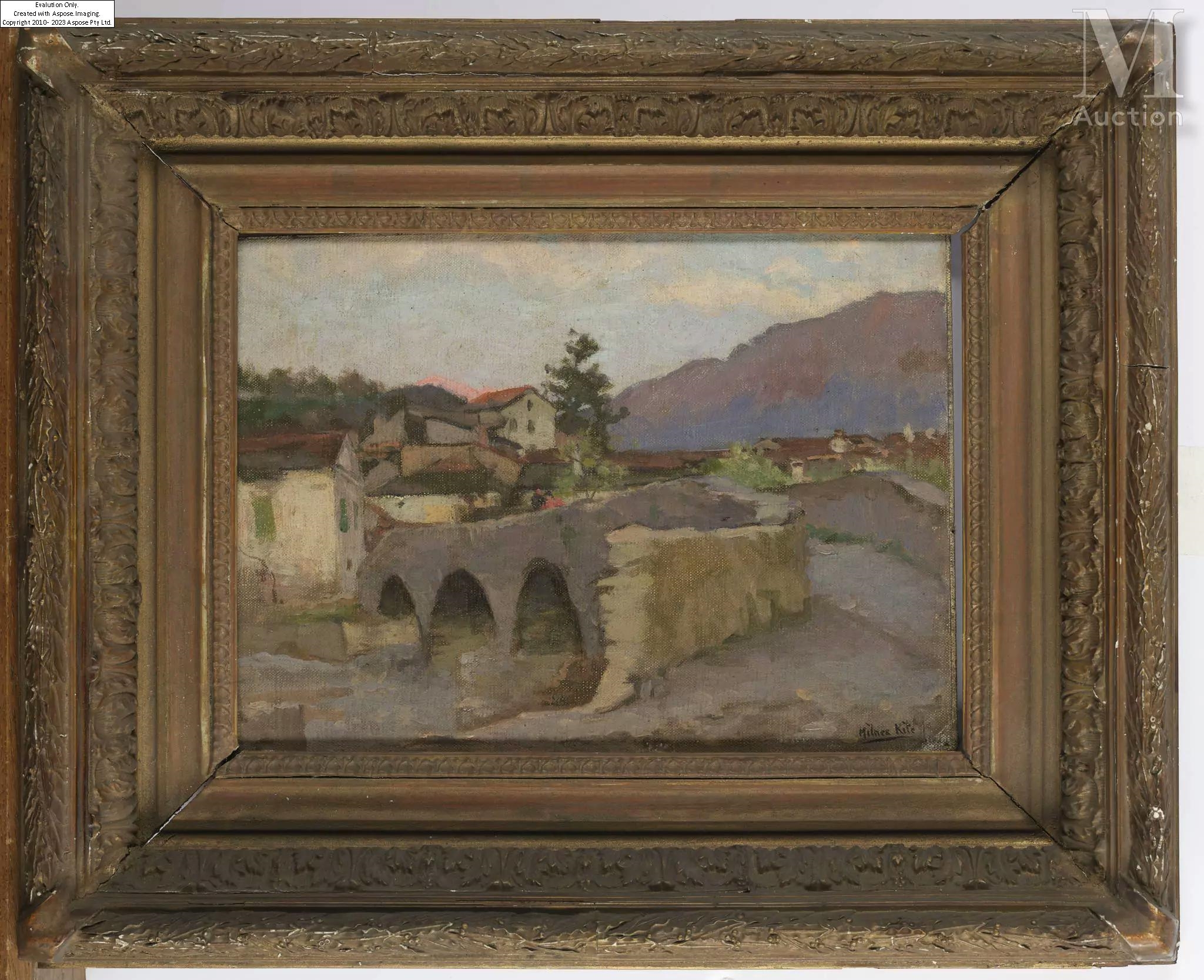 Joseph Milner Kite | Paysage au pont | MutualArt