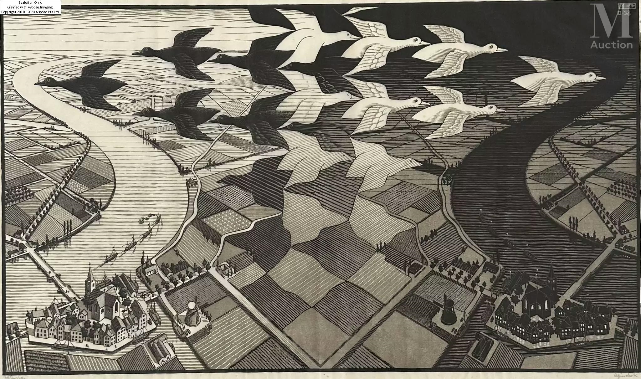 Maurits Cornelis Escher | 1 works;THREE SPHERES (1945) | MutualArt