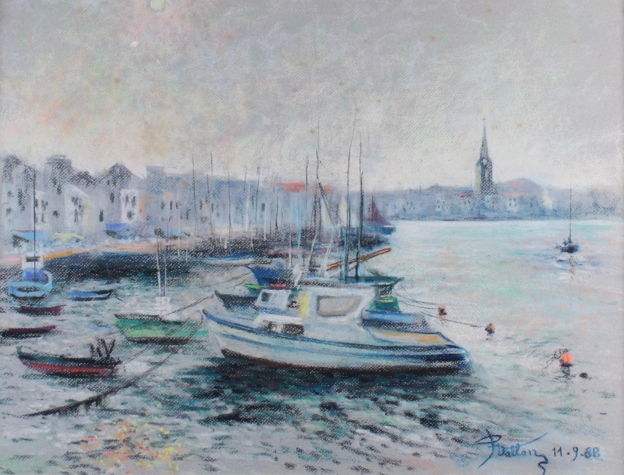 Pierre Vallon | Bateaux au port | MutualArt