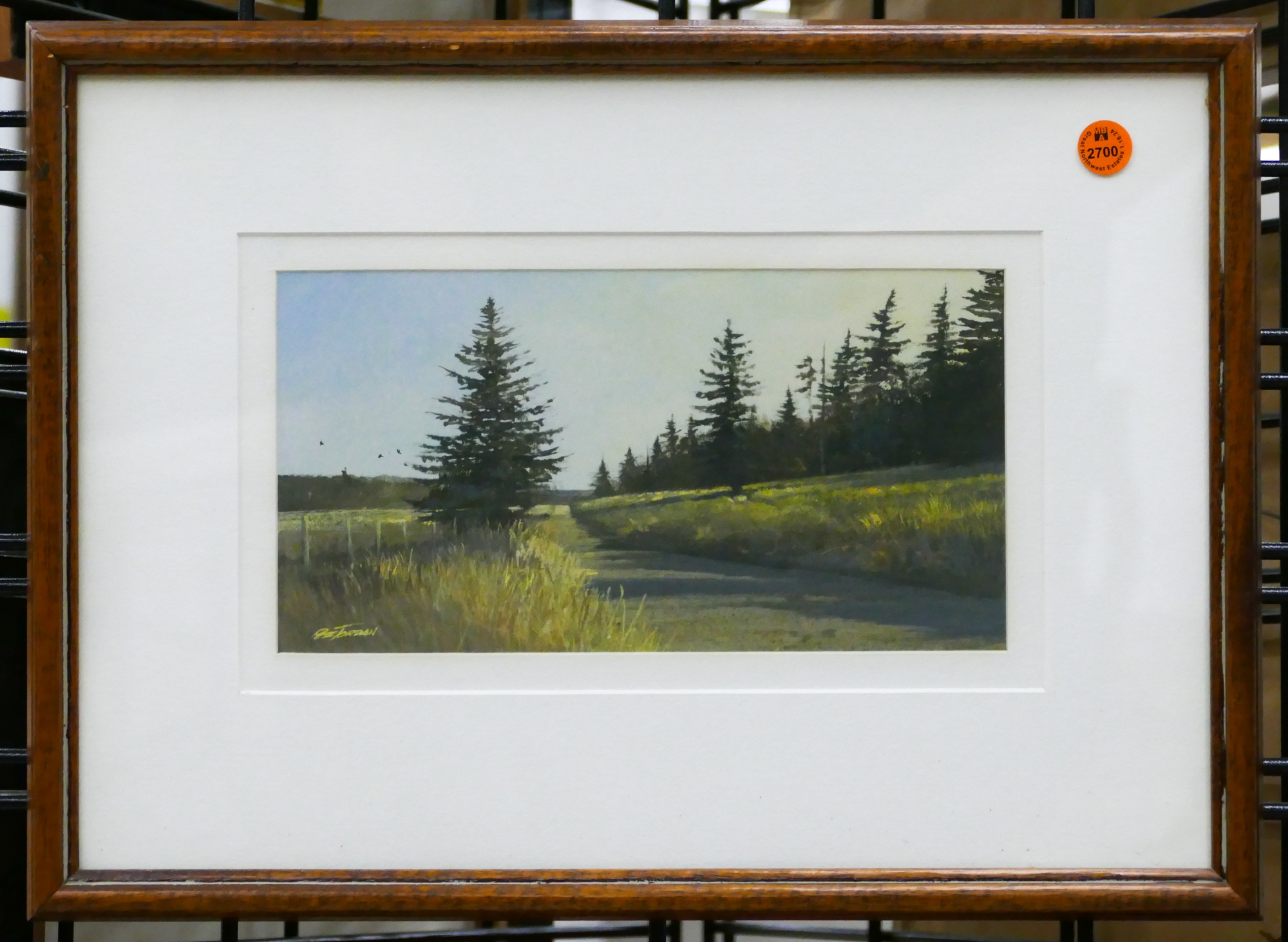 Pete Jordan | Pete Jordan ''Northwest Landscape'' Gouache Framed 12 ...