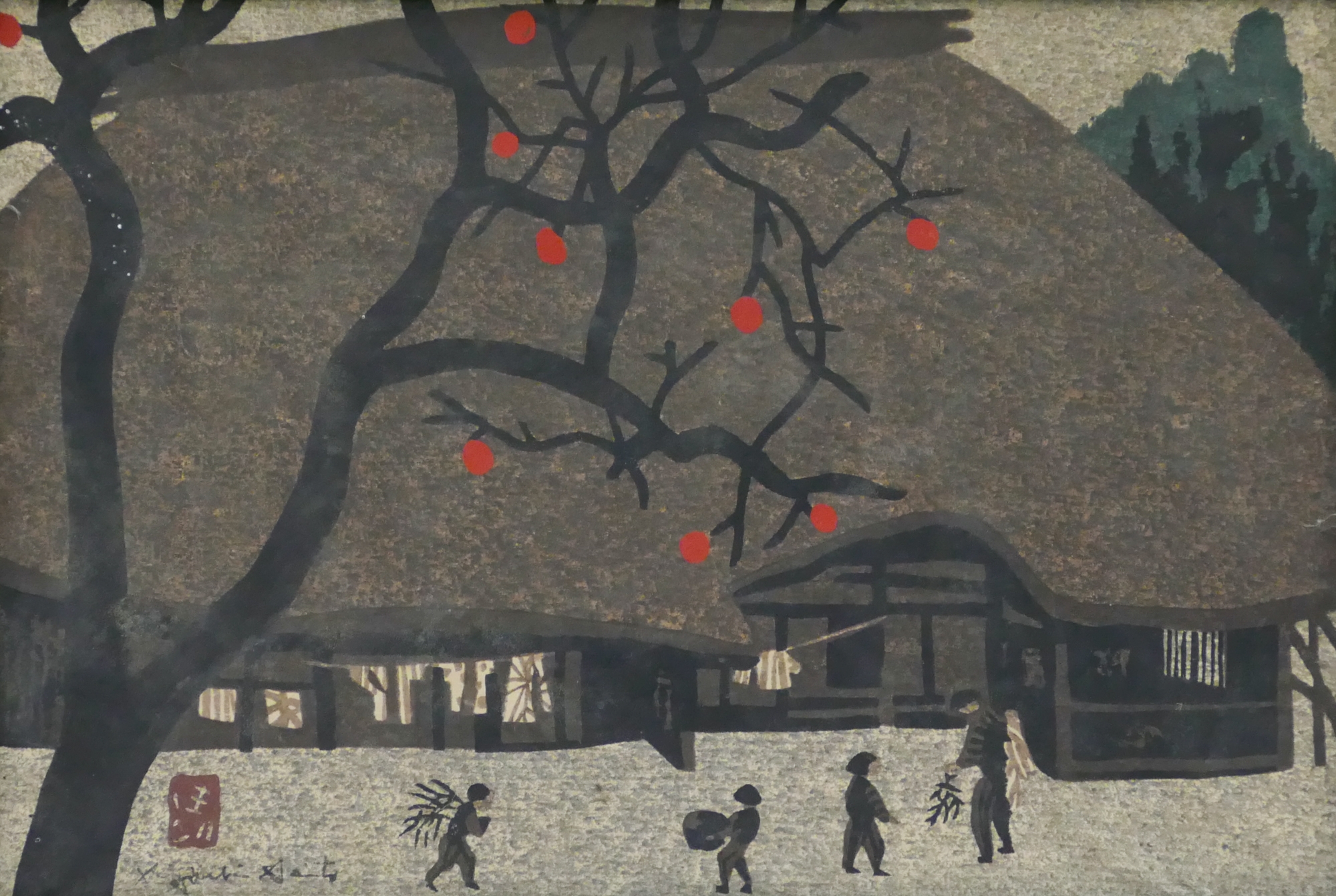 Kiyoshi Saito | Kiyoshi Saito Japanese Temple Woodblock Print Framed 16 ...