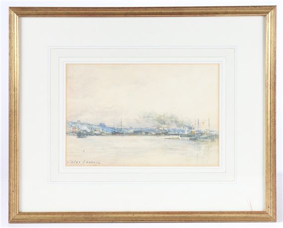 Jules Lessore | Harbour Scene | MutualArt