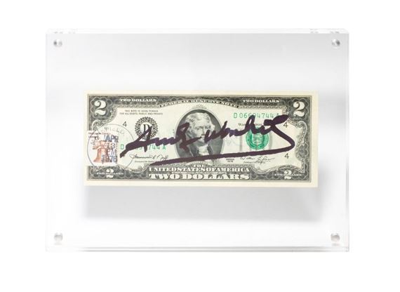 Andy Warhol | Andy WARHOL (1928-1987) 2-DOLLAR bill (Thomas... - Lot 66 - Aponem (1976) | MutualArt