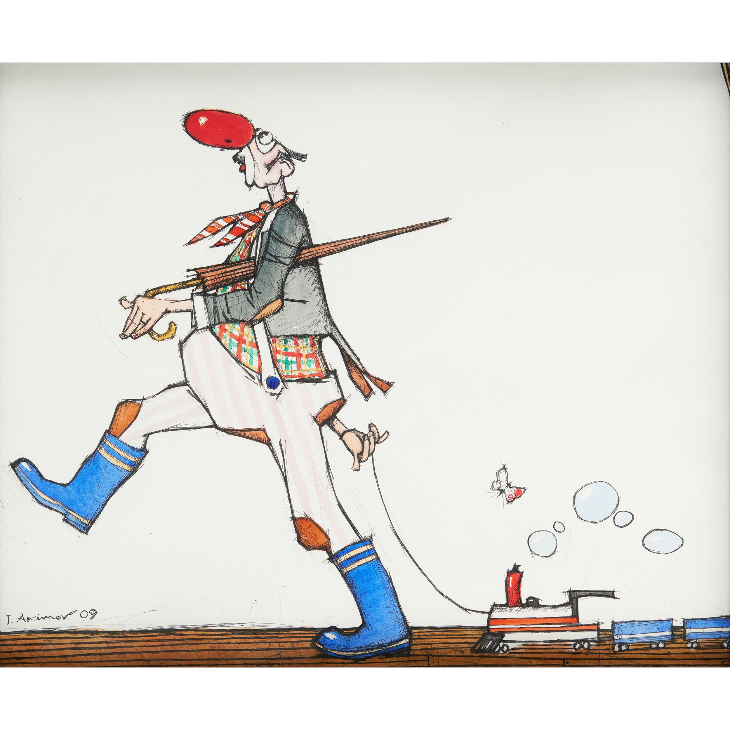 Igor Akimov | The clown on the train (2009) | MutualArt
