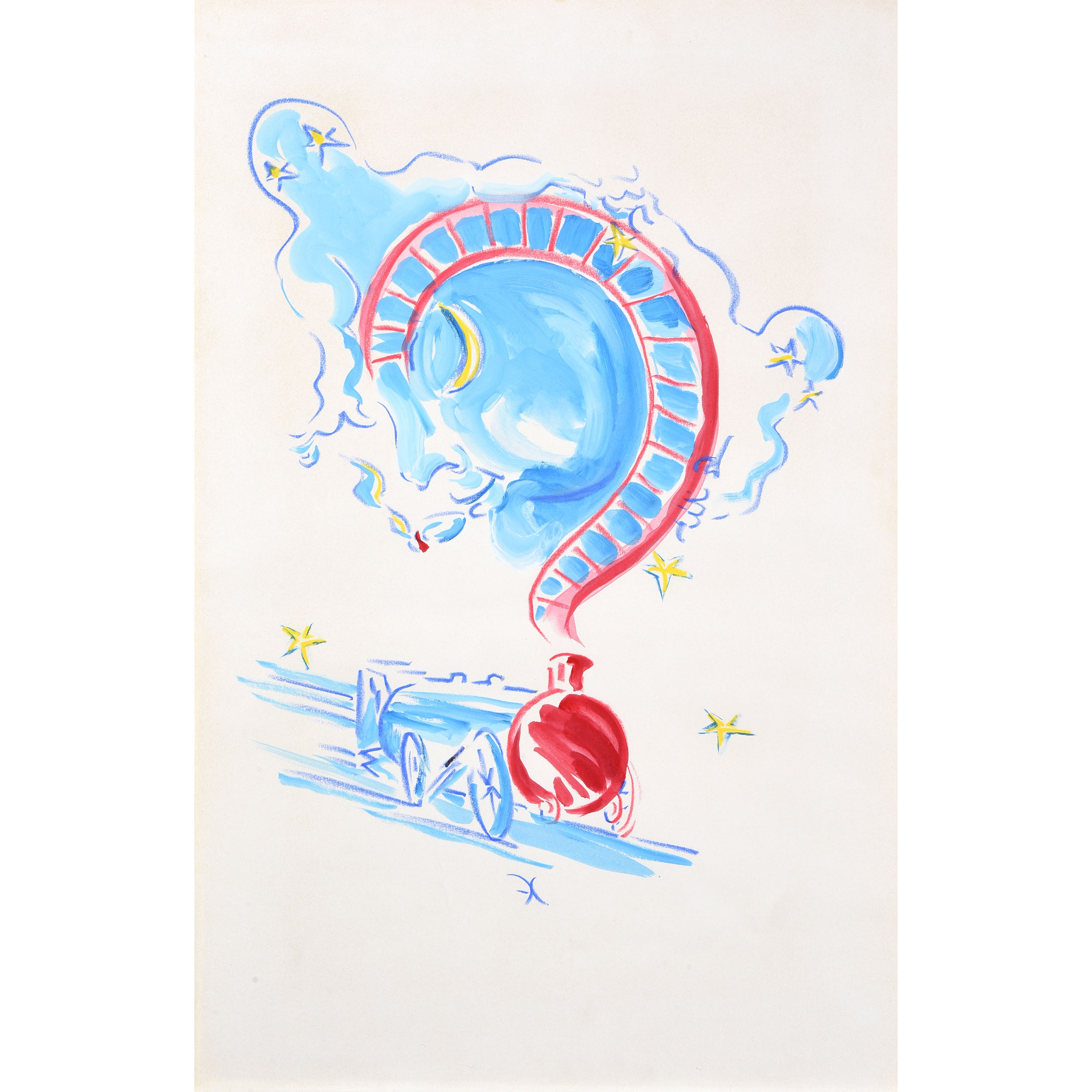 Jacques COURTENS | Two blue train poster projects | MutualArt