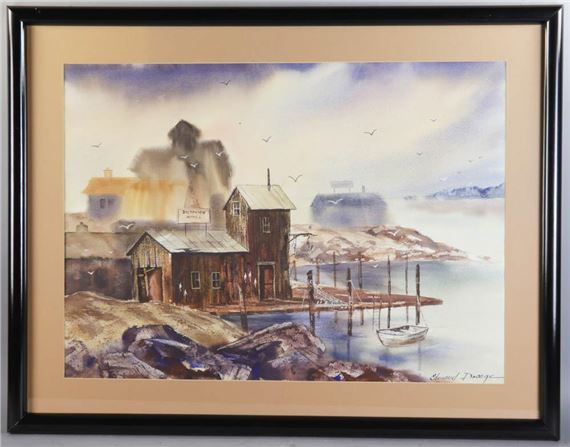 Edward Droege | Edward Droege Watercolor Biltmore Hotel | MutualArt