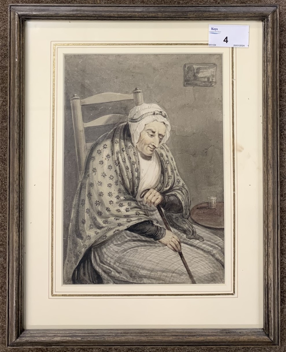 Robert Dighton | Portrait of a seated elderly lady | MutualArt