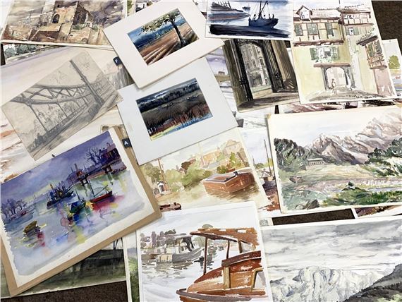 Micheal A. Bussey | Collection of 20 plus assorted works on paper ...