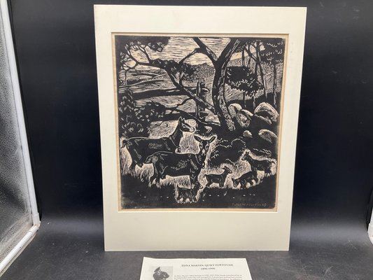 L. Edna Martin | Edna A.Martin Woodblock Print | MutualArt