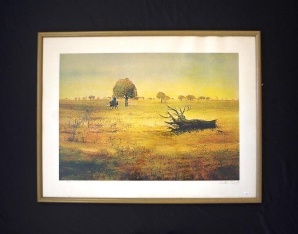 Arthur Boyd | Landscape with stockman | MutualArt