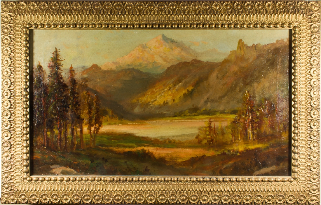 Arthur William Best | Lake with Snow Capped Mountain in the Distance ...