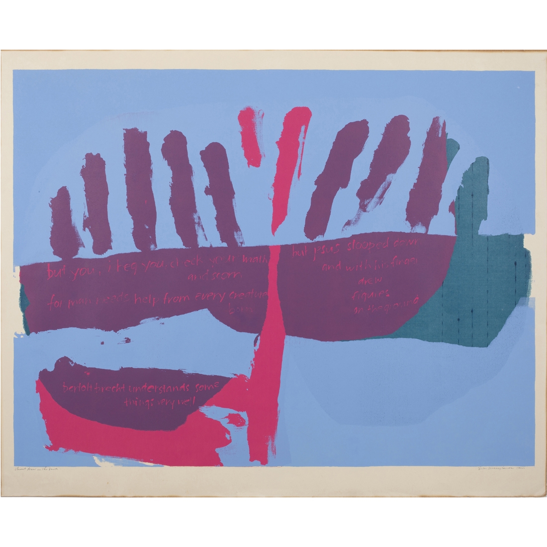 Corita Kent | Christ Drew in the Sand (1962) | MutualArt