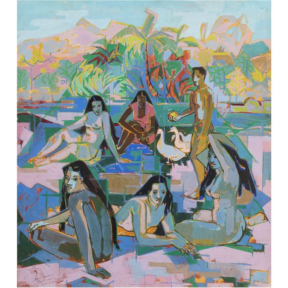 Jean Masson | Tahitian Scene (1963) | MutualArt