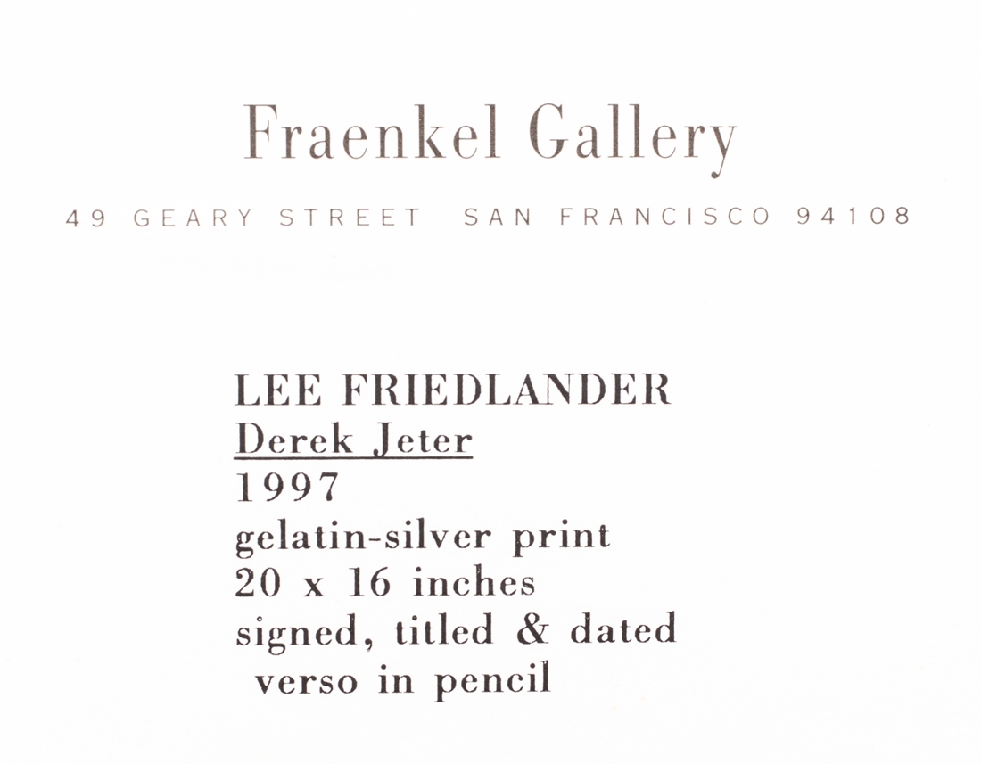 Lee Friedlander | Derek Jeter (1997) | MutualArt