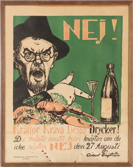 Albert Engström | Kräftor kräva dessa drycker | MutualArt