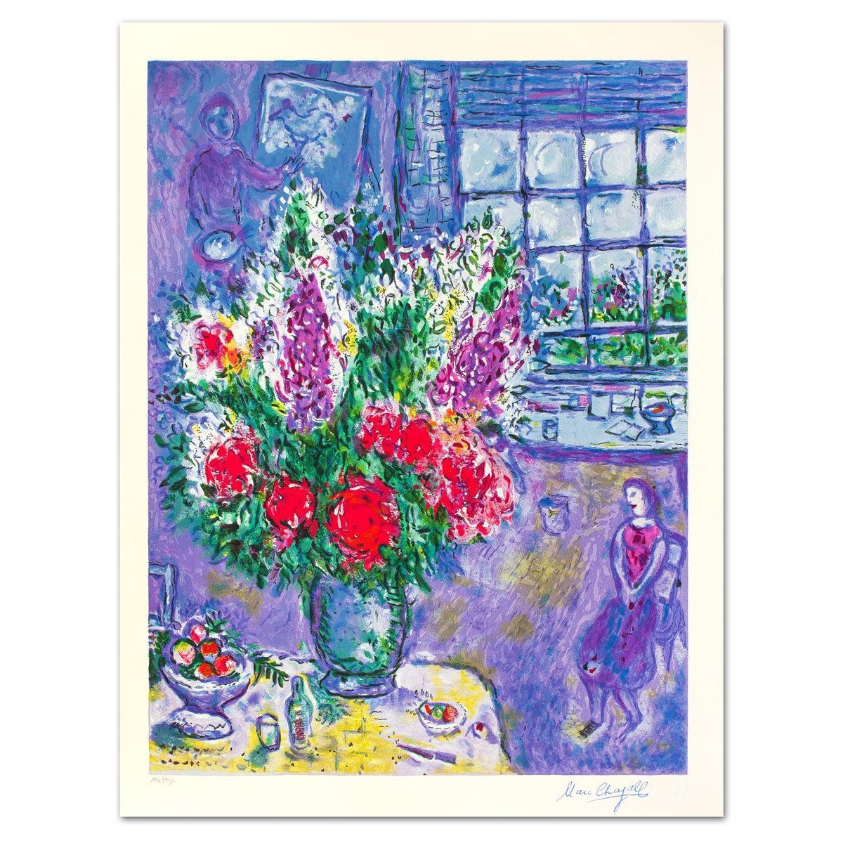 Marc Chagall | Autoportrait Avec Bouquet | MutualArt
