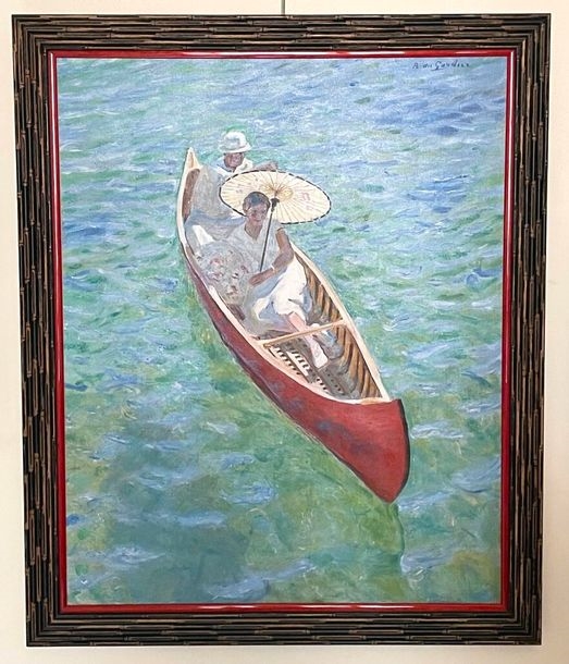 Raoul du Gardier | The red canoe | MutualArt