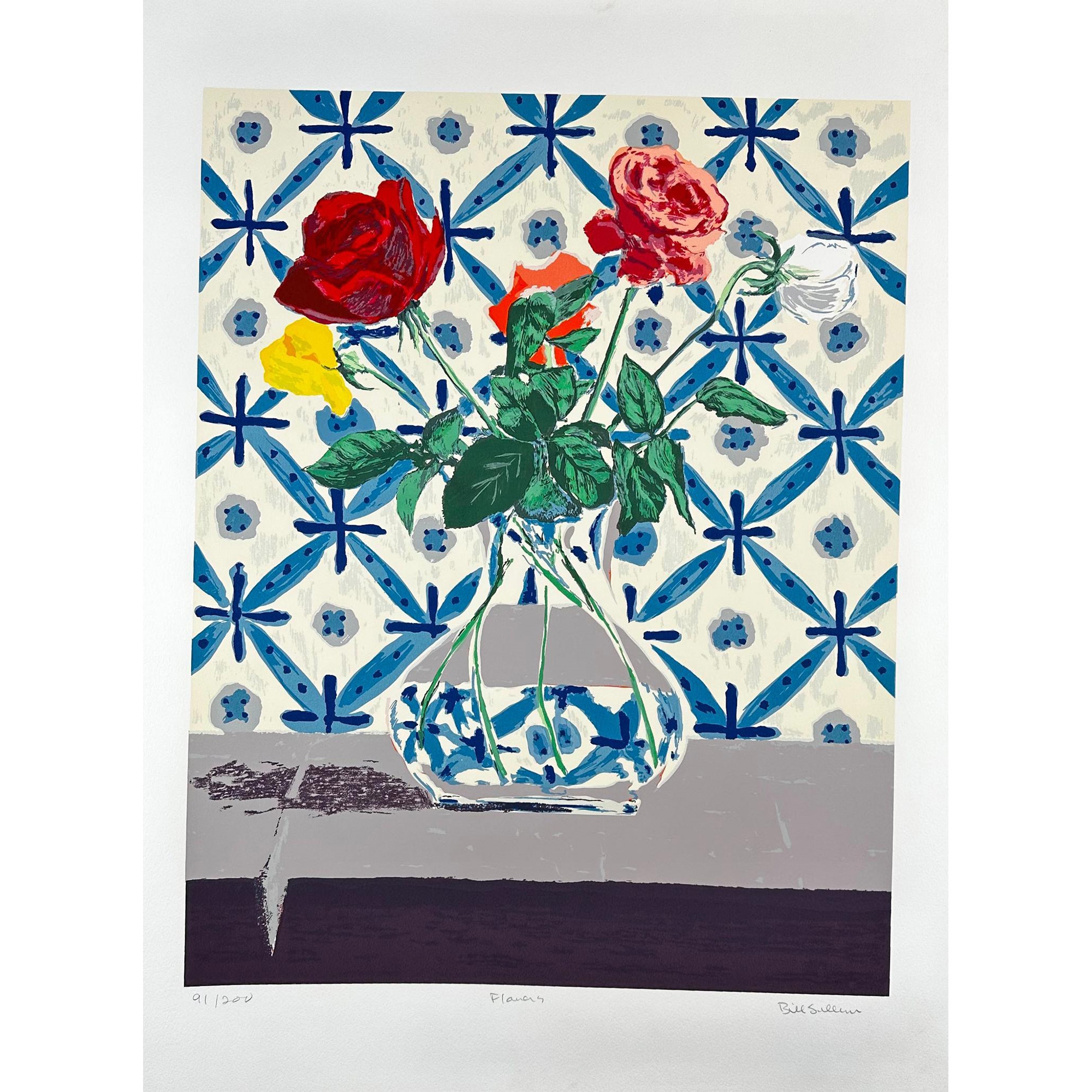 Bill Sullivan | Bill Sullivan (1942-2010) Serigraph,Flowers, signed ...