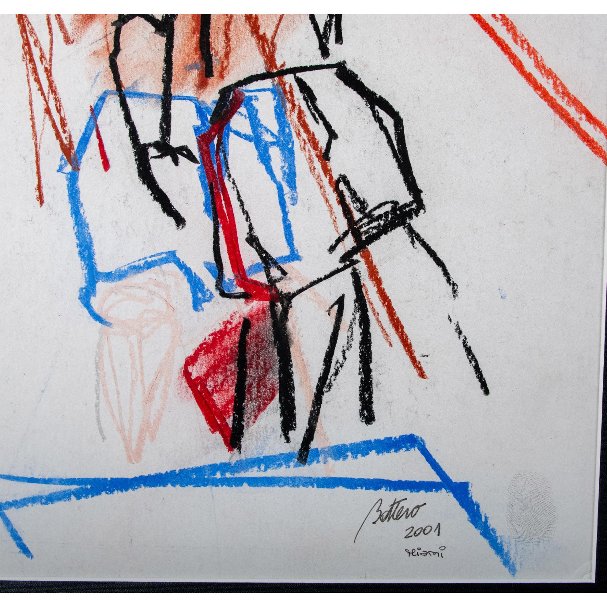 Daniel Bottero | Daniel Bottero, Original Mixed Media on Paper, Signed ...