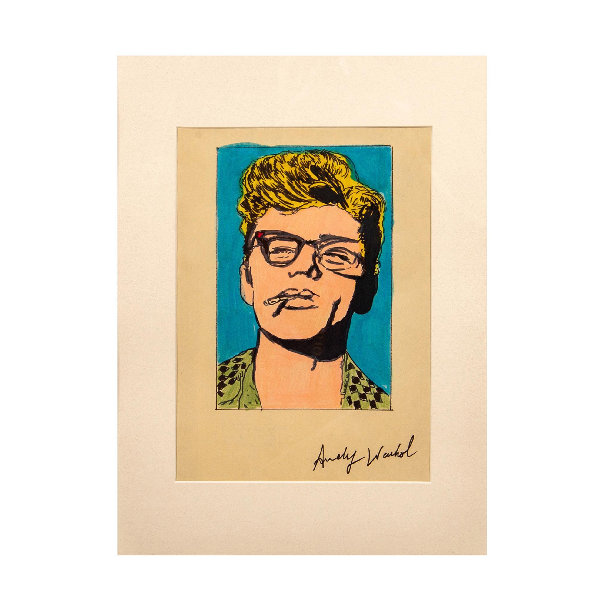 Andy Warhol | Andy Warhol (Attributed) Color Drawing, James Dean ...