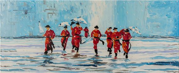 Mario Berrino | Pretini rossi a Roma 1990 (1990) | MutualArt