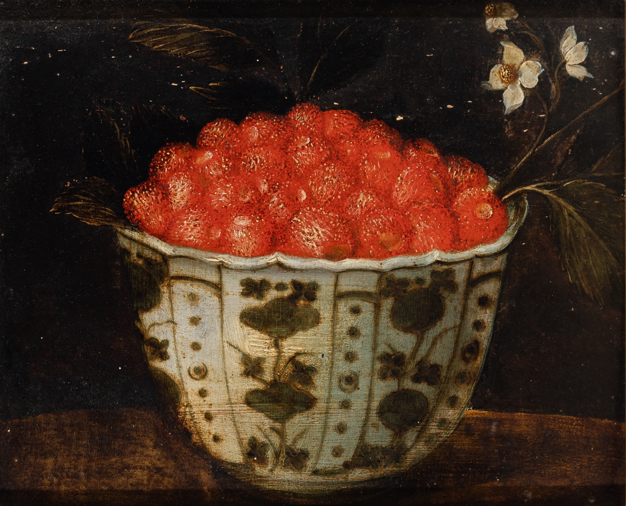 Adriaen Coorte | Still life of fraises-de-bois in a Wan-Li bowl upon a ...