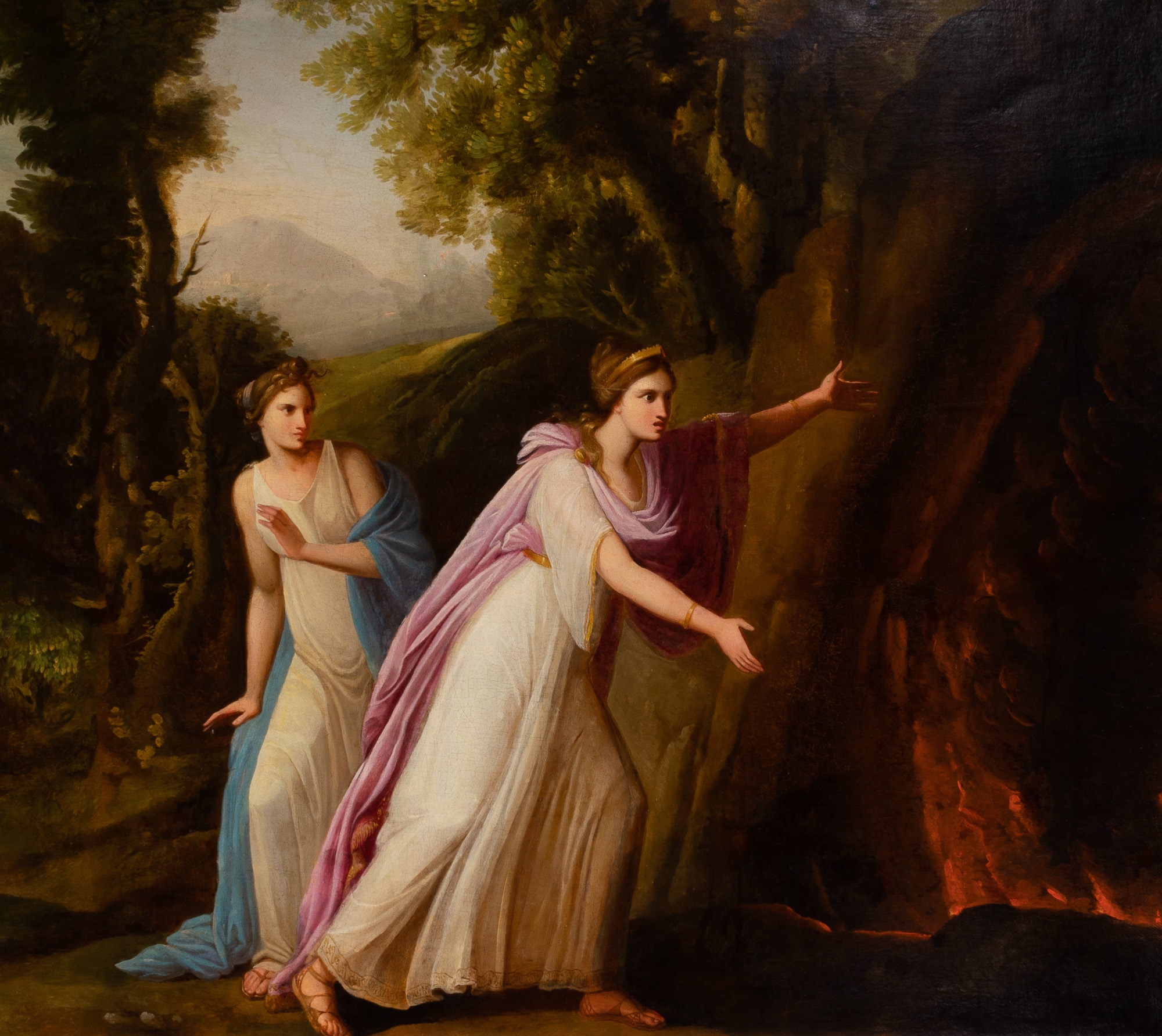 Neo-classical School, 18th century | Two Ladies Approaching the ...