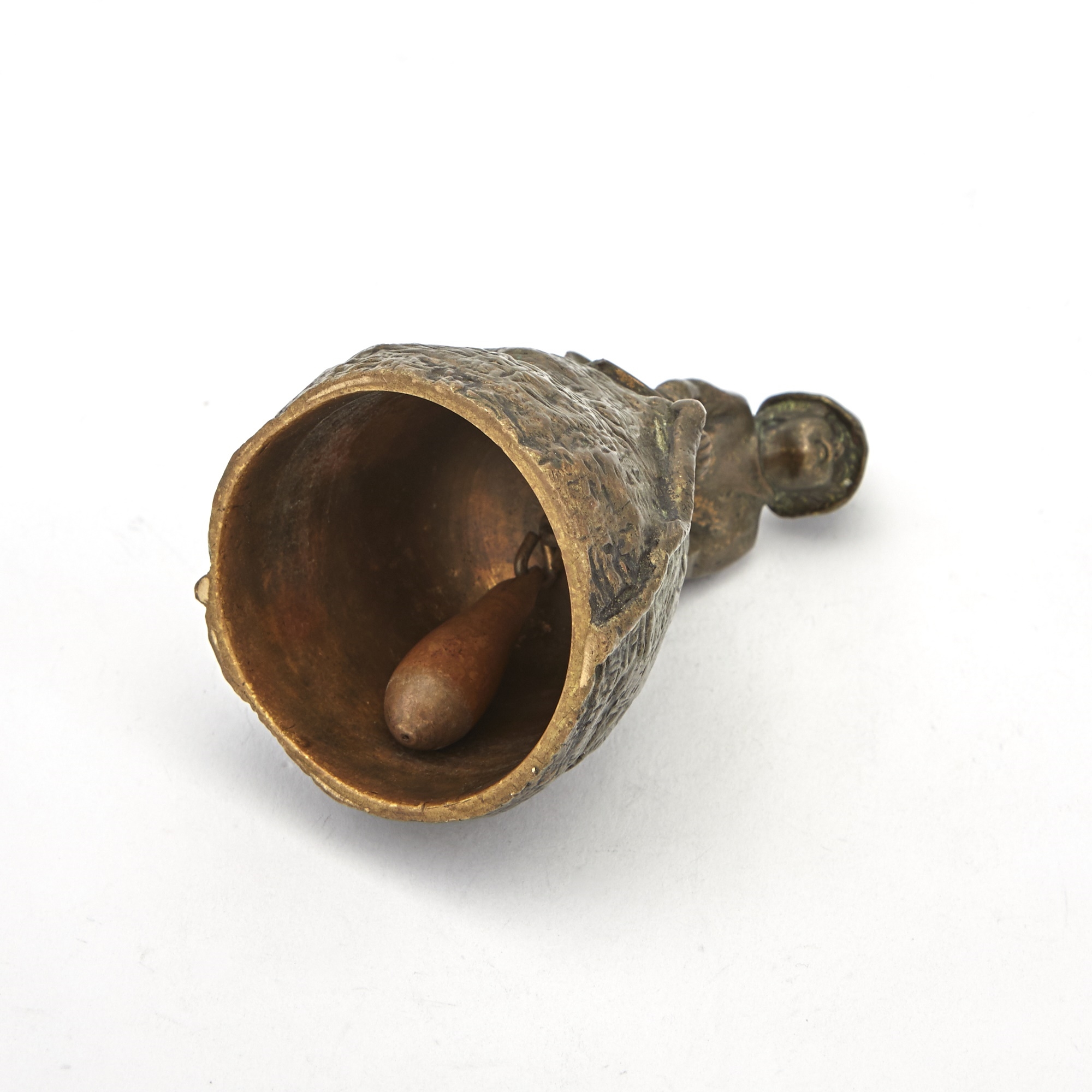 Russian School | Russian Patinated Bronze Table Bell Entitled Enfant ...