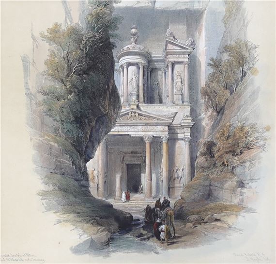 David Roberts | 'Excavated temple at Petra | MutualArt