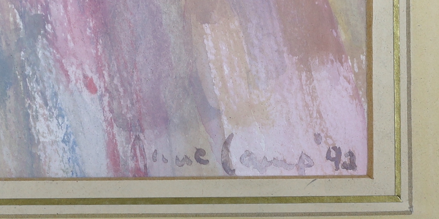 Jane Camp | Interior with seated woman | MutualArt