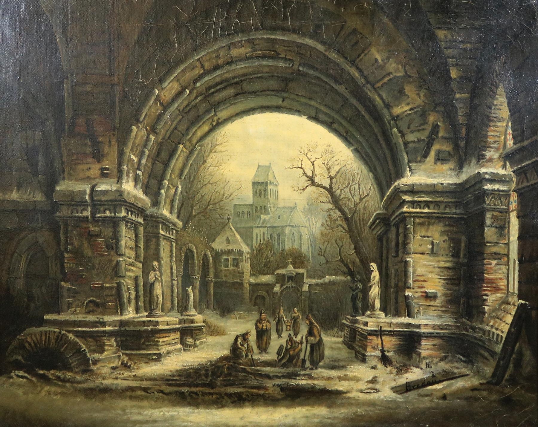 Albert Bredow | A Russian village in winter | MutualArt