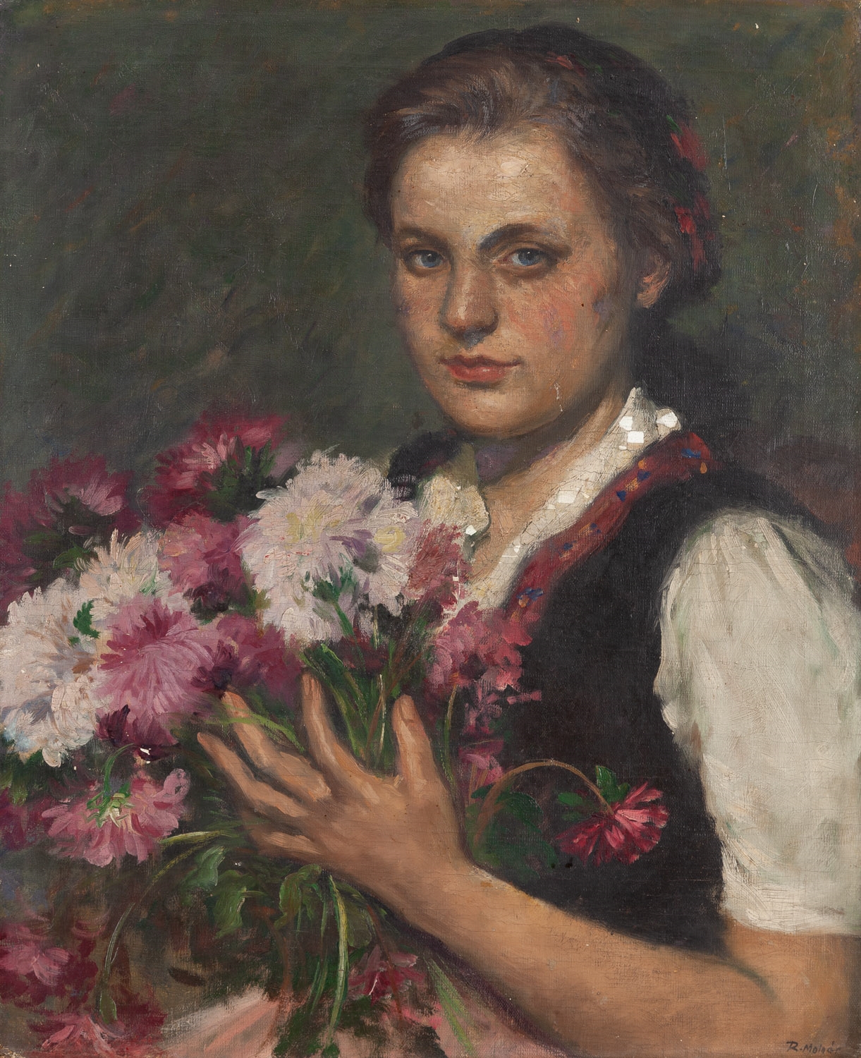 Róza Molnár | Portret dziewczyny w stroju węgierskim | MutualArt