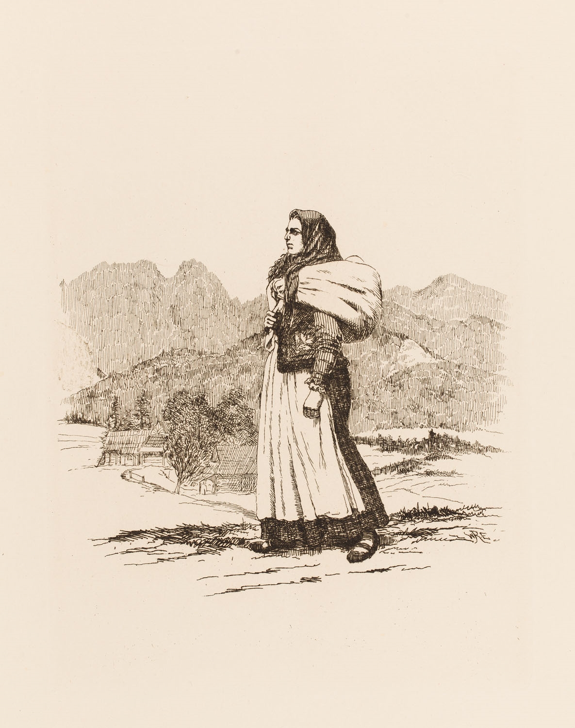 Walery Eljasz Radzikowski | „Góralka z tobołem” (Goral Woman with ...