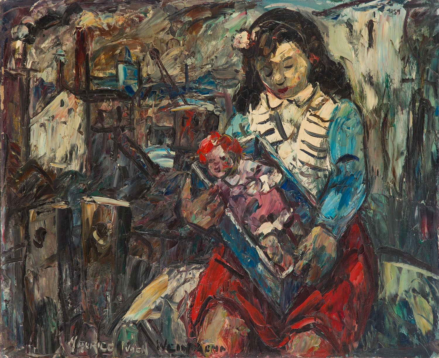Maurice Vagh-Weinmann | Dziewczynka z lalką (1959) | MutualArt