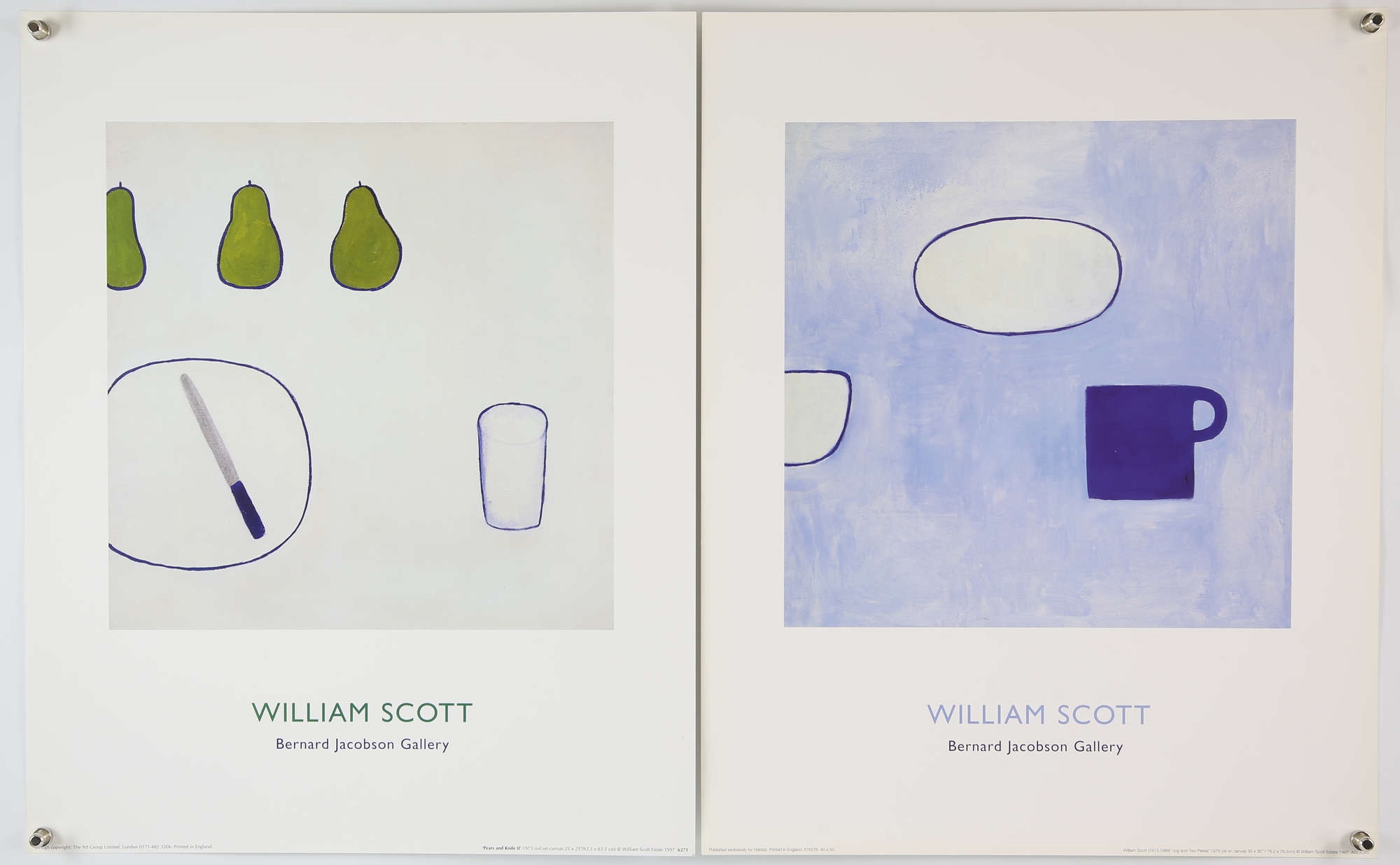 William Scott | 1913-1989). Pears and Knife; Jug and plates | MutualArt