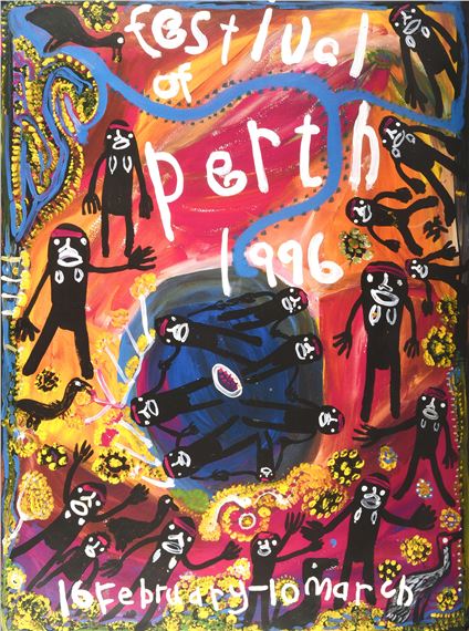 Mary McLean Pantjiti | Original poster for the 1996 Festival of Perth ...